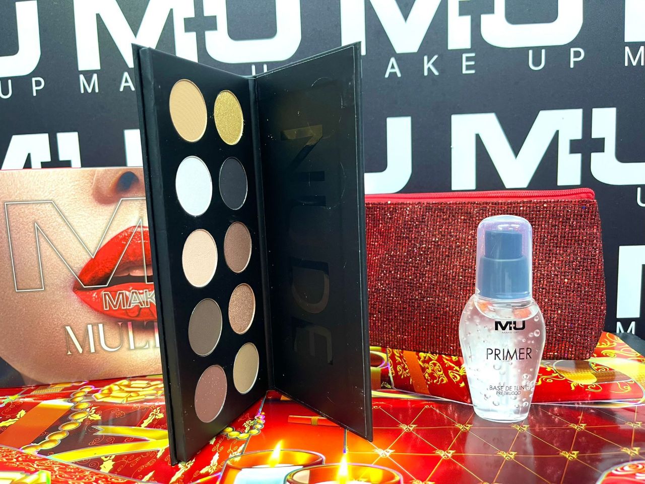 Kit scatola + pochette + palette 10 cialde + primer viso MU MAKE UP 🇮🇹 ...