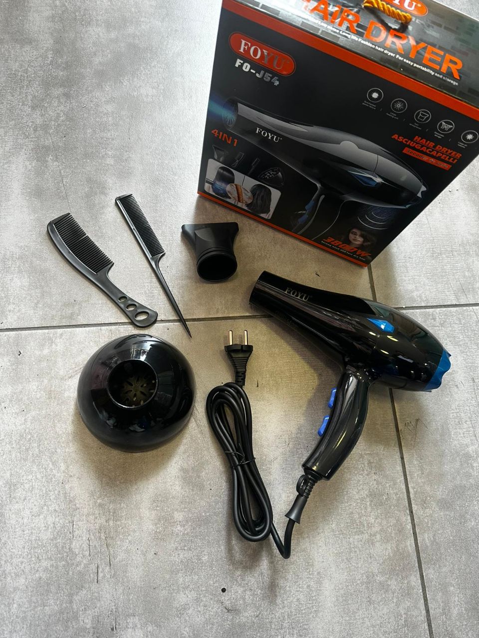 Asciugacapelli da 3000W con accessori - Team Shopping